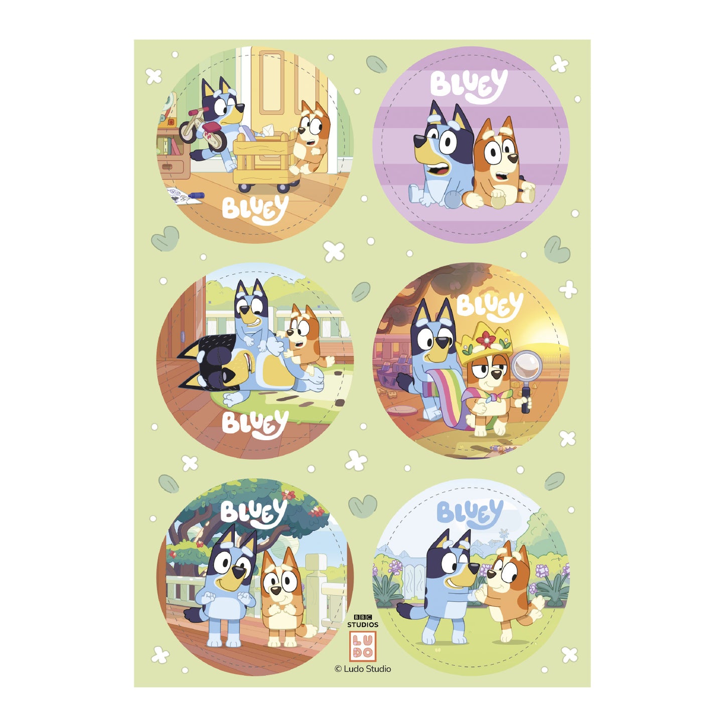 MIX DISCOS COMESTIBLES BLUEY Y BINGO ZERO 6U Ø5,8CM A5